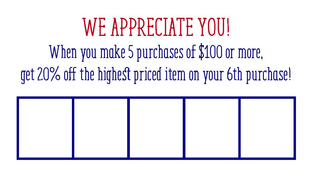 Customer Appreciation Benefits! – Hudson Clothier
